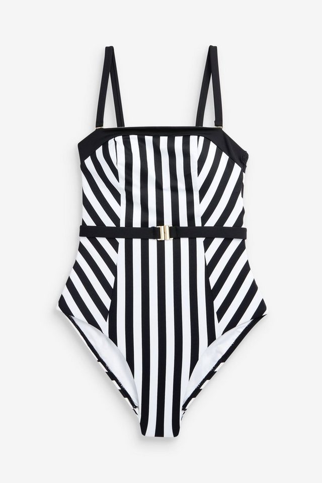 Next Badeanzug Bauchkaschierender Bandeau Badeanzug 1 St Design Aus